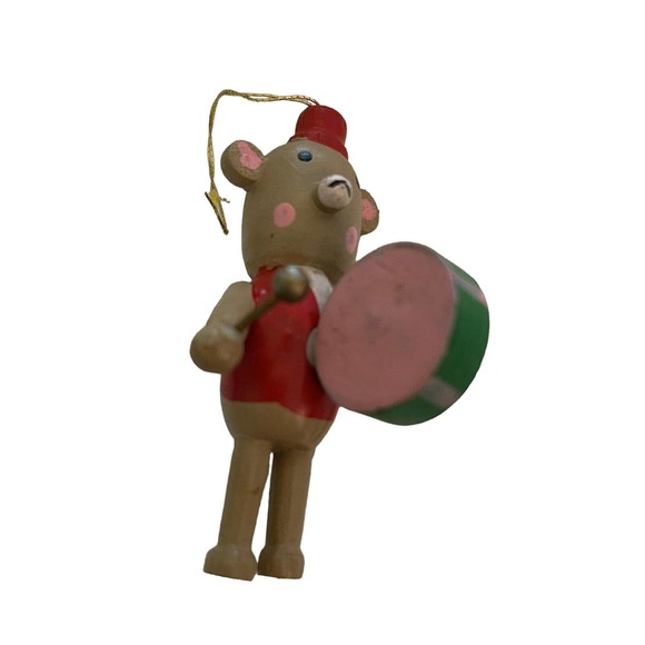 Unbranded | Holiday | Wooden Christmas Tree Ornaments Monkey Drummer ...